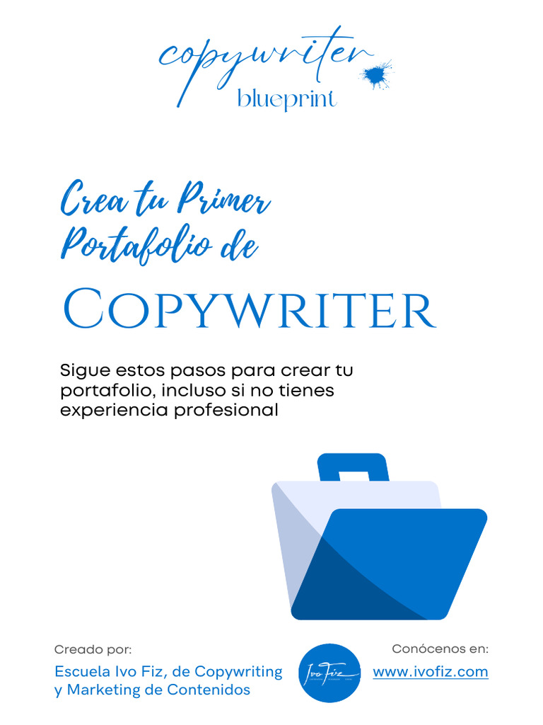 Copywriter Blueprint Ebook 3 Portafolio | PDF