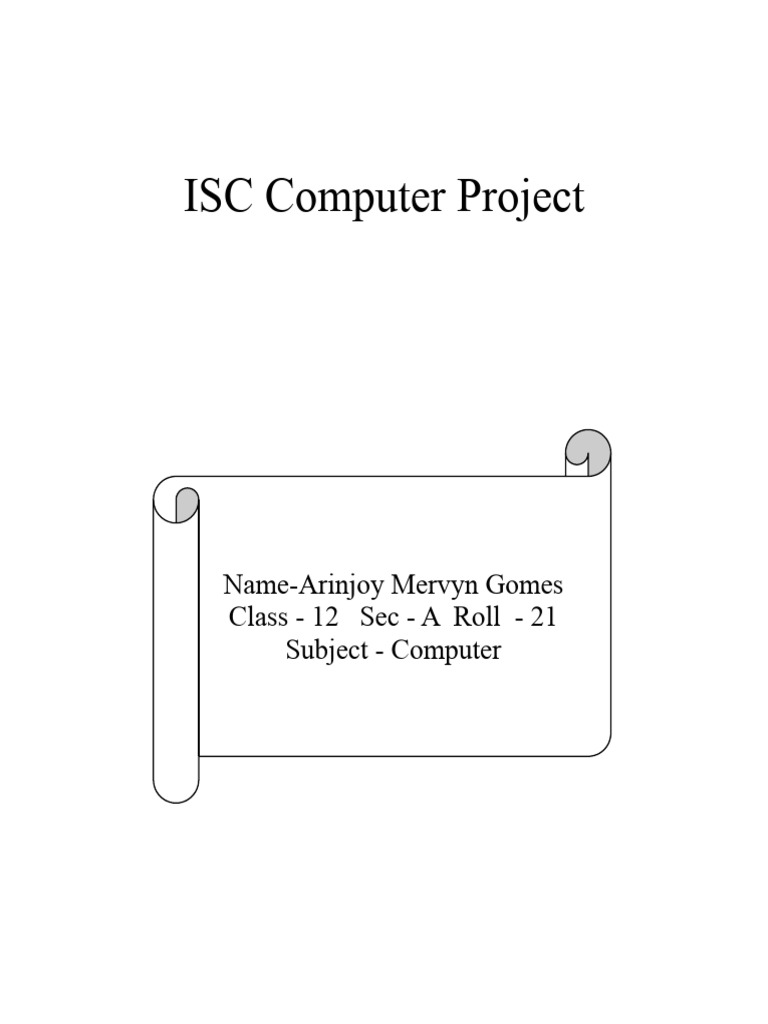ISC Computer Project | Download Free PDF | Method (Computer Programming) | Class (Computer ...
