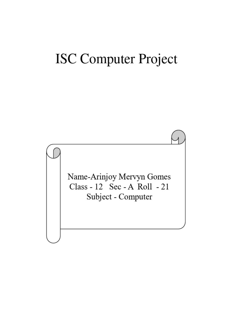Isc Computer Project Pdf Method Computer Programming Class Computer Programming