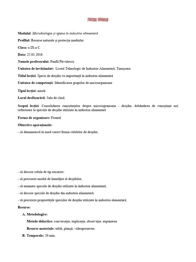 02 Proiect Microbiologie PNF | PDF