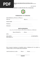 Fomu Ya Bima Ya Afya | PDF