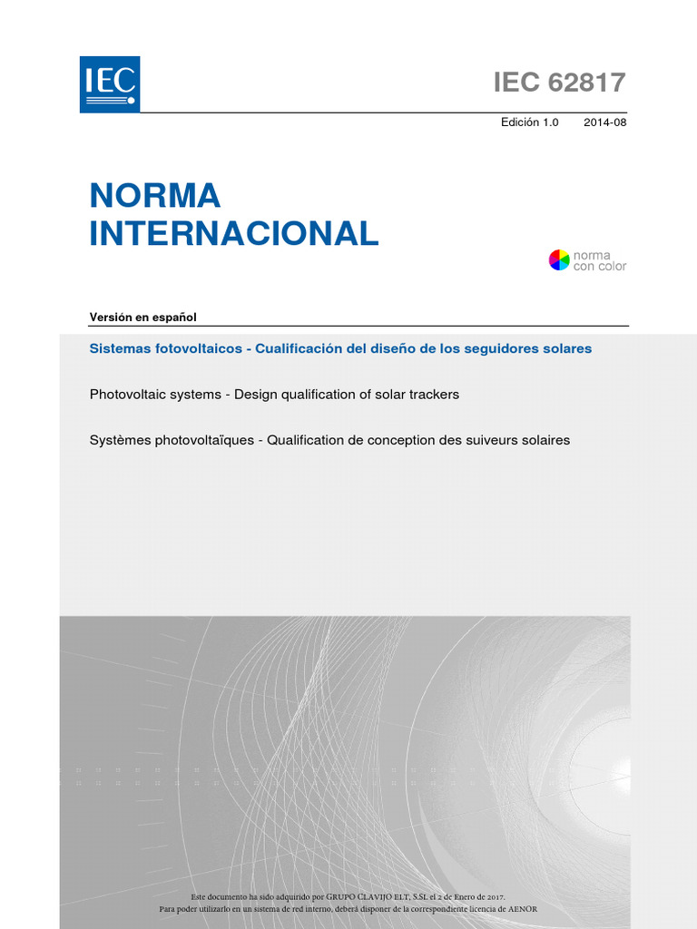 Iec 62817 - 2014 (Es) | PDF | Comisión Electrotécnica Internacional ...