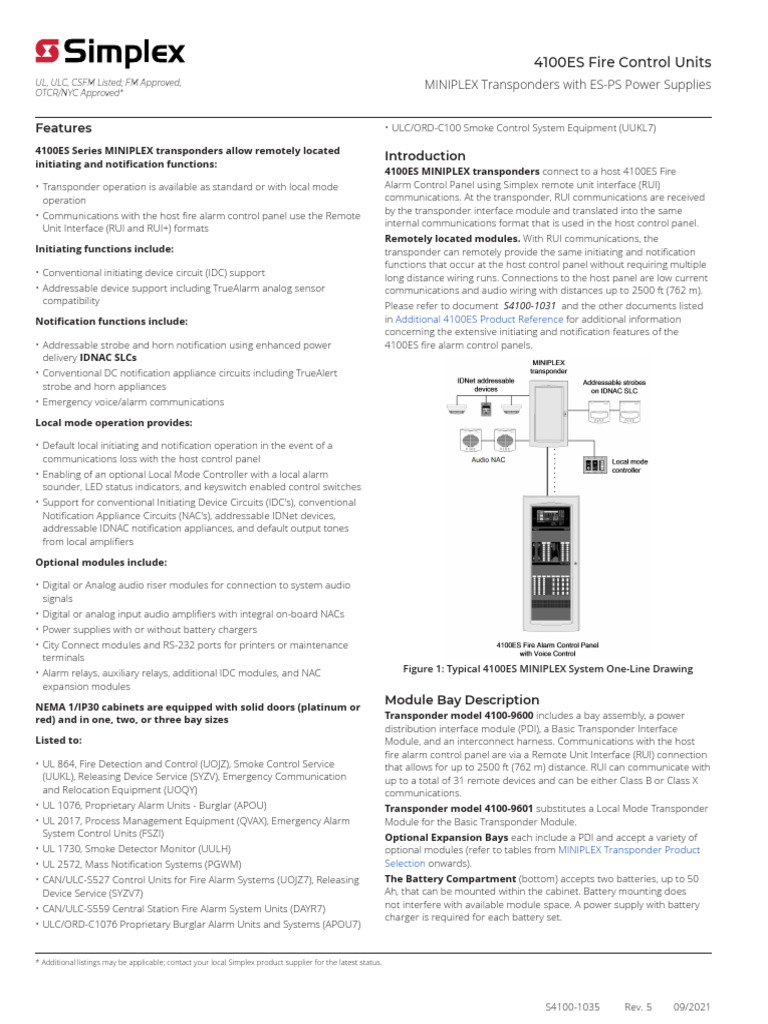 Features: MINIPLEX Transponders With ES-PS Power Supplies | PDF ...
