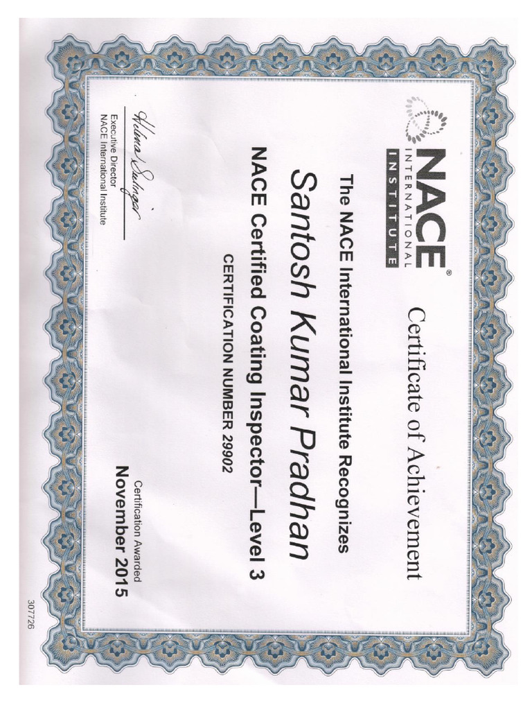 Dokumen - Tips - 2nace Cip 3 Certificate | PDF