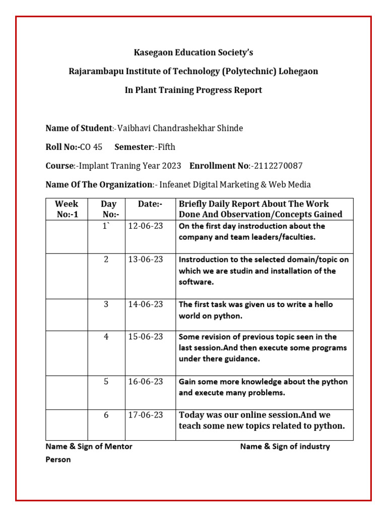 Internship Report | Download Free PDF | Python (Programming Language) | Computing
