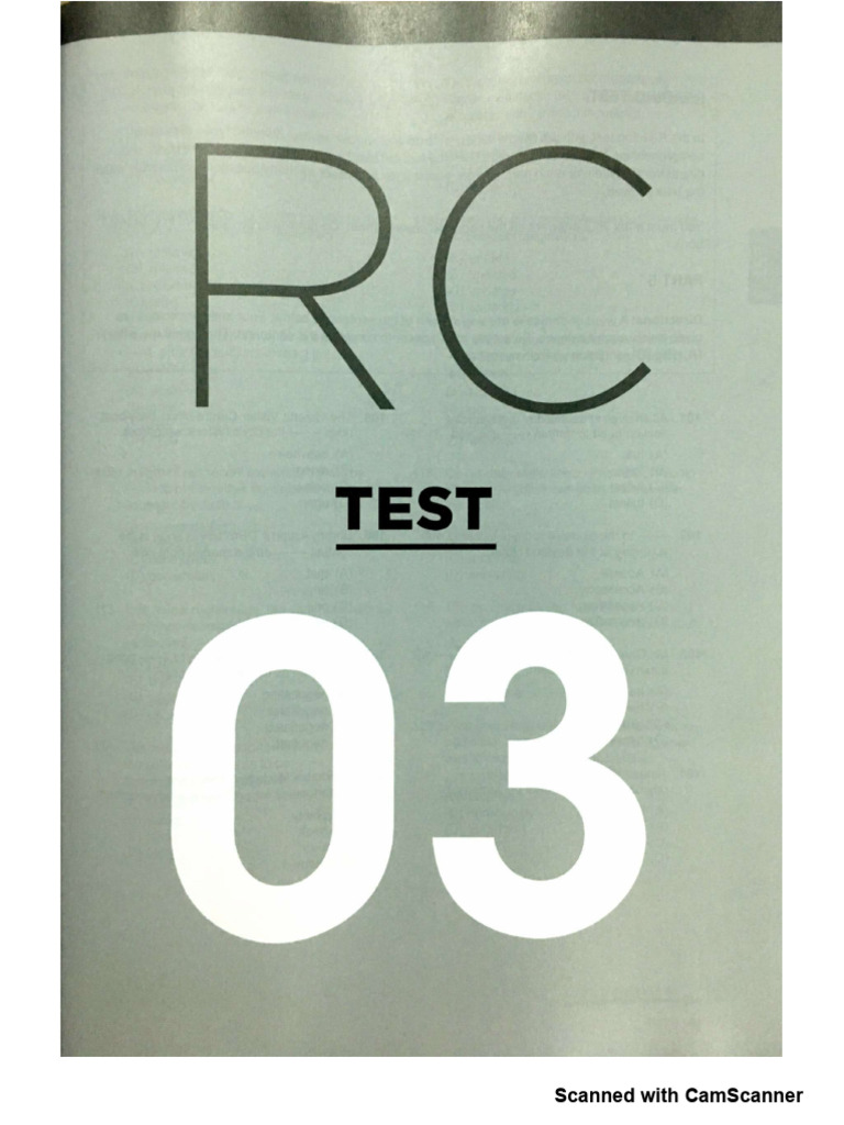 Reading - ETS 2018 RC 3 | PDF