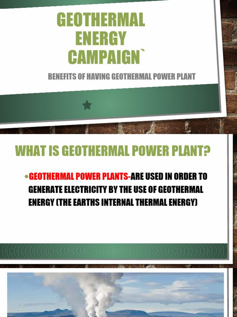 Geothermal Energy Campaign | PDF | Geothermal Energy | Power Station