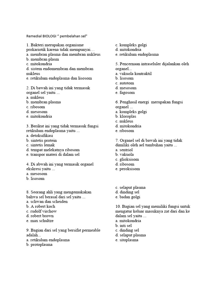 Biologi Pembelahan Sel | PDF