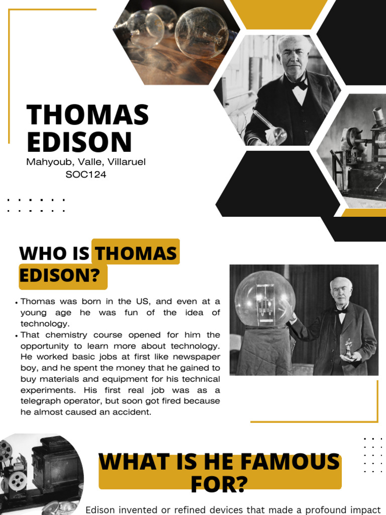 Soc124 Thomas Edison | PDF | Thomas Edison | Phonograph