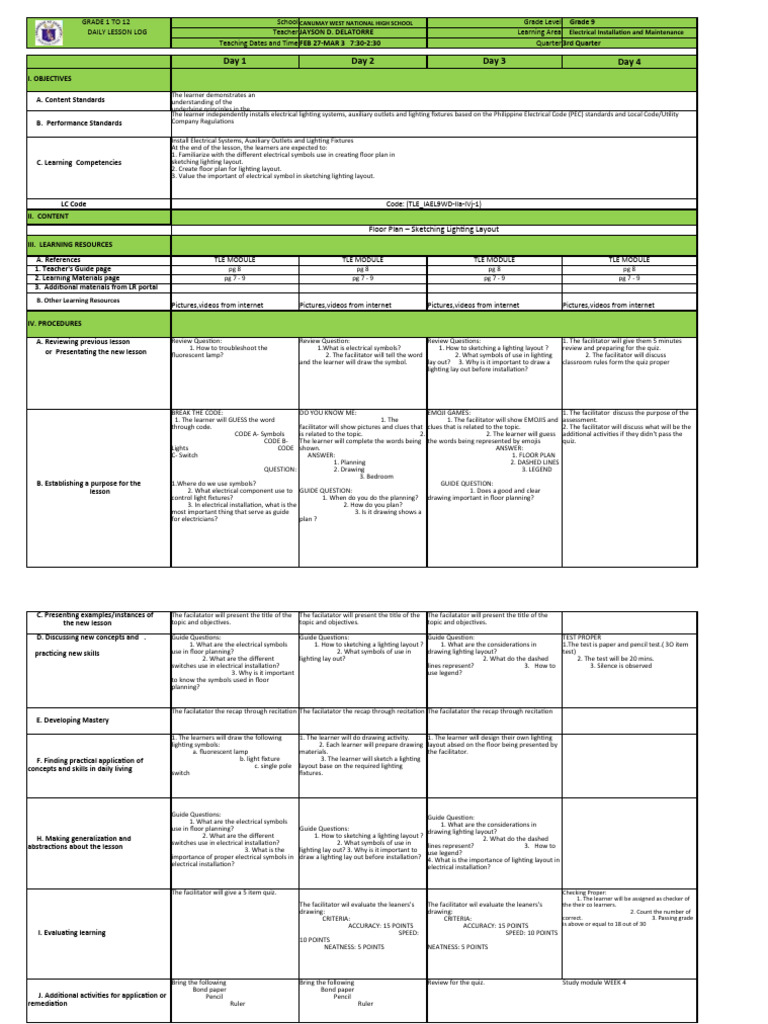Cot 2 DLL | PDF | Learning | Lighting