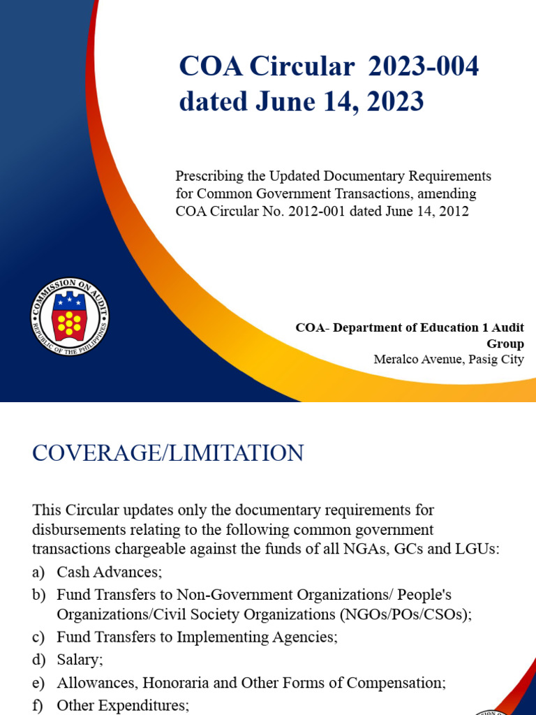 Coa Cir 2023 004 | PDF