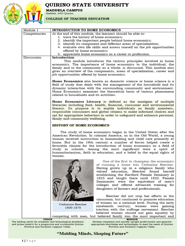 Etle101 Module Prelims | PDF | Home Economics | Economics Etle101 Module Prelims | PDF | Home Economics | Economics