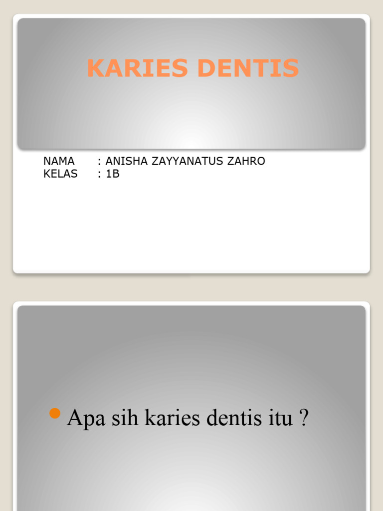 Karies Dentis | PDF