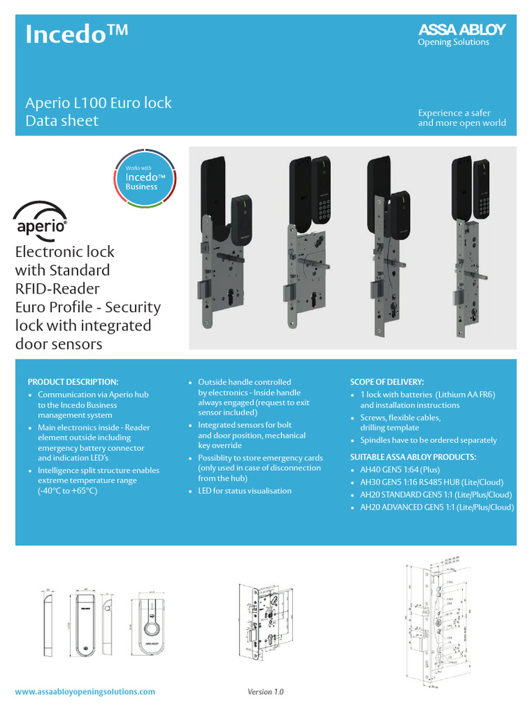 AA Incedo Business Cloud L100 Data Sheet | PDF | Access Control ...