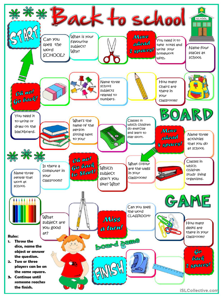 Back To School - Board Game | PDF