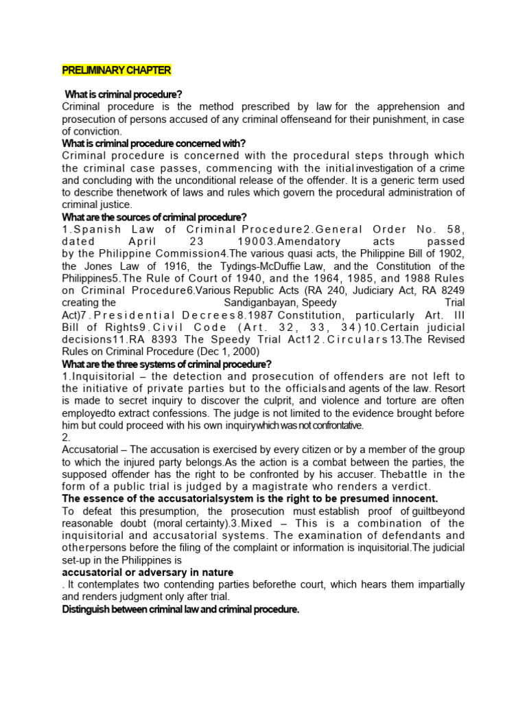 Overview of Criminal Procedure Basics | PDF | Jurisdiction | Prosecutor