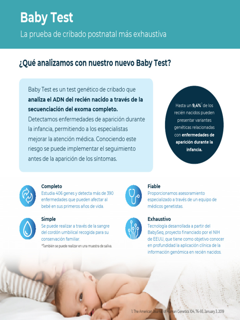 Baby Test | PDF | Prueba genética | Ciencias de la Salud