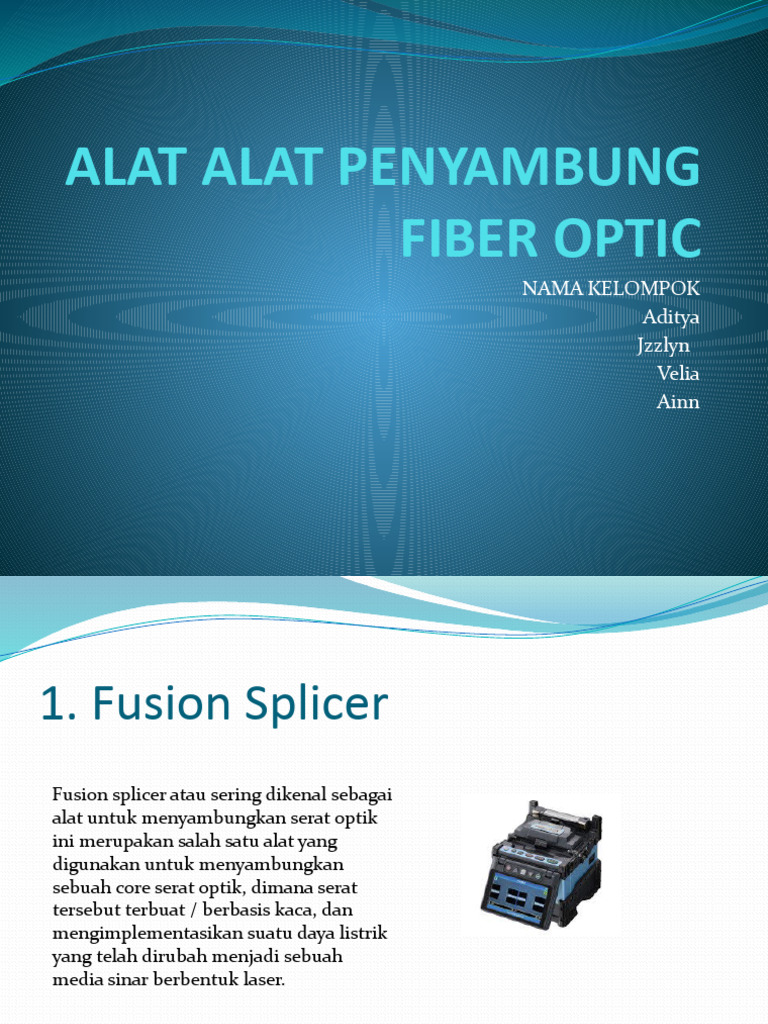 Alat Alat Penyambung Fiber Optic | PDF | Komputer