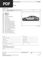 Mercedes Service B Sheet Checklist | PDF | Headlamp | Brake