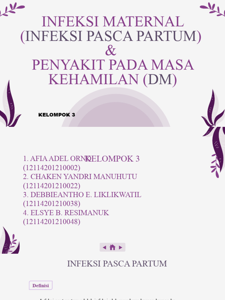 DM Pada Masa Kehamilan Dan Infeksi Nifas | PDF