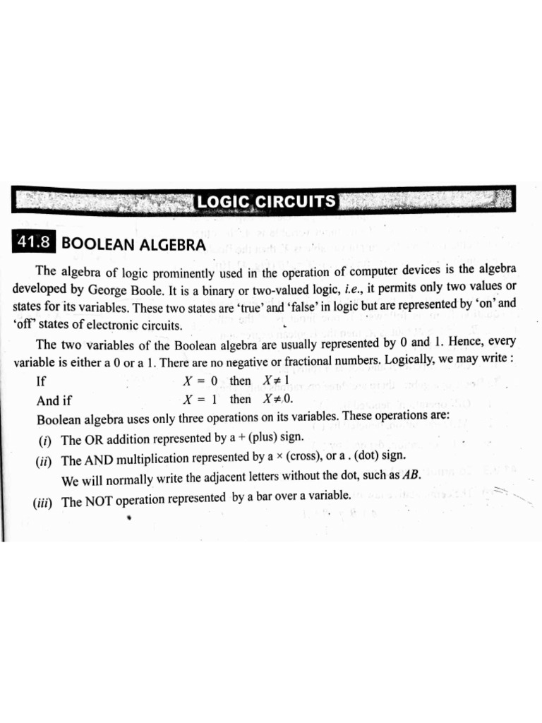 Boolean Algebra Notes 07-01-2023 15-42-27 | PDF
