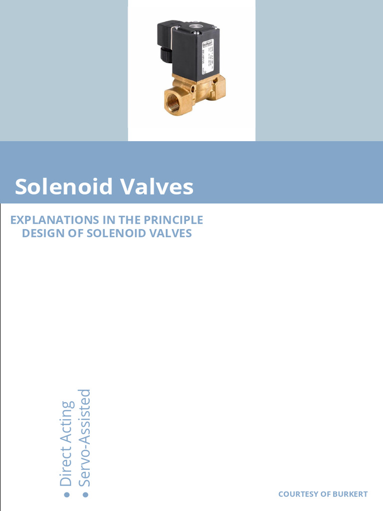Principle Design Solenoid Valves | PDF | Valve | Pressure