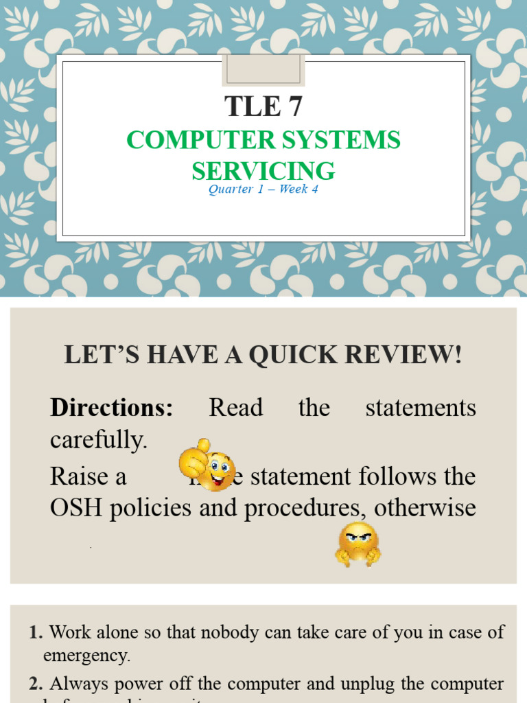 Computer Systems Servicing Overview | PDF | Electrical Engineering ...