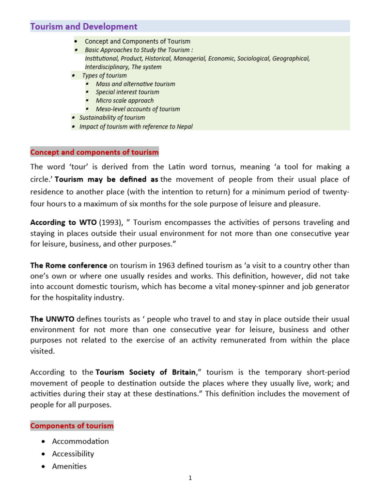 Tourism Unit1 | Download Free PDF | Cost Of Living | Tourism