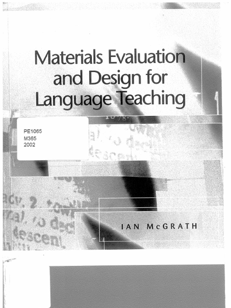 Ian McGrath - Materials Evaluation and Design For Language Teaching-Edinburgh University Press ...