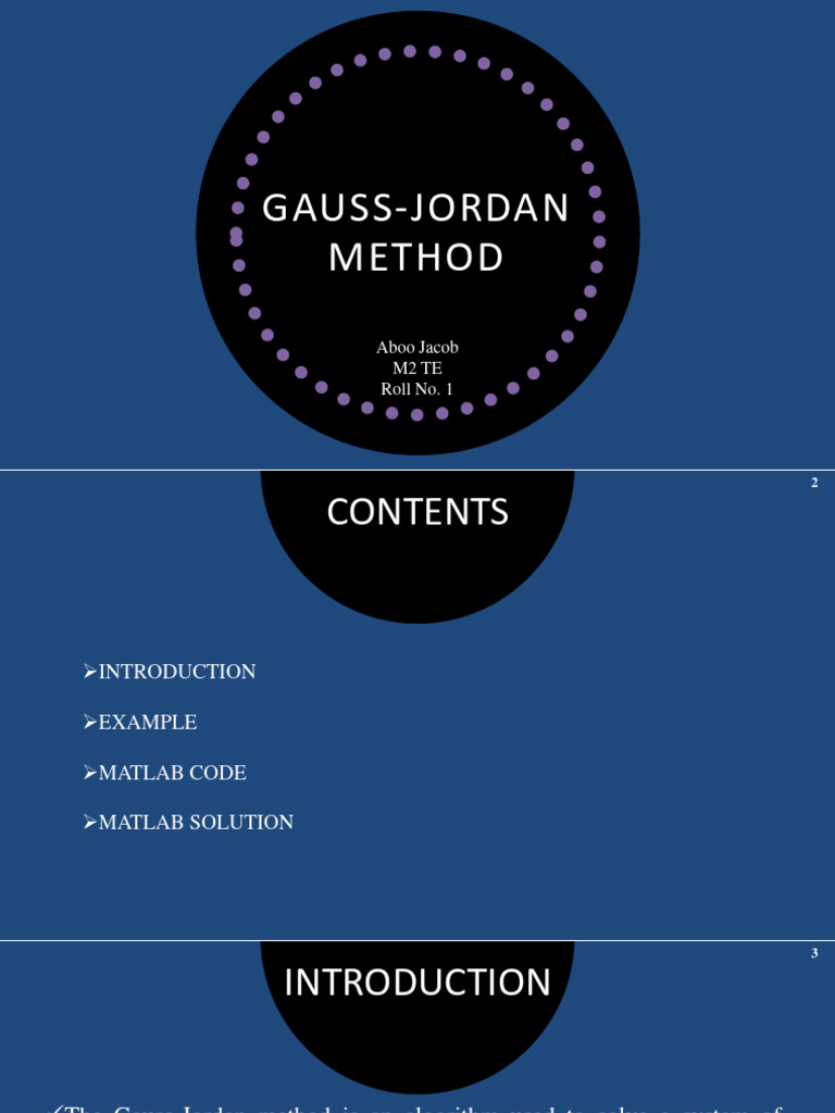 Gauss Jordan Method | PDF