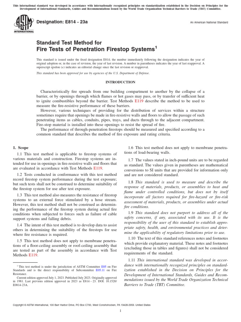 ASTM E814-23a | PDF | Thermocouple | Humidity