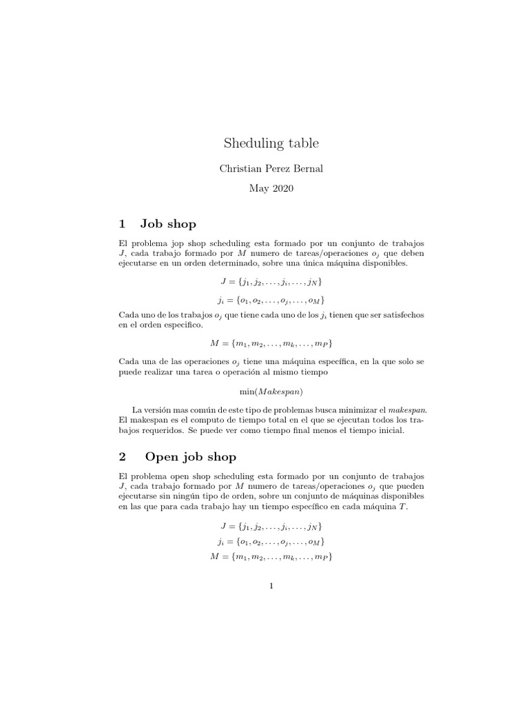 Types Of Scheduling Problems Pdf Ciencias De La Computación Ingeniería De Software