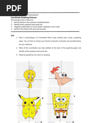 Spongebob Coordinate Grid Worksheets Graph Clipart Cartesian Plane,