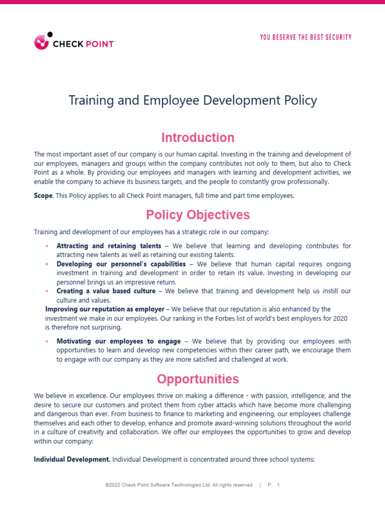 Esg Training Employee Development Policy | PDF | Employment | Reputation