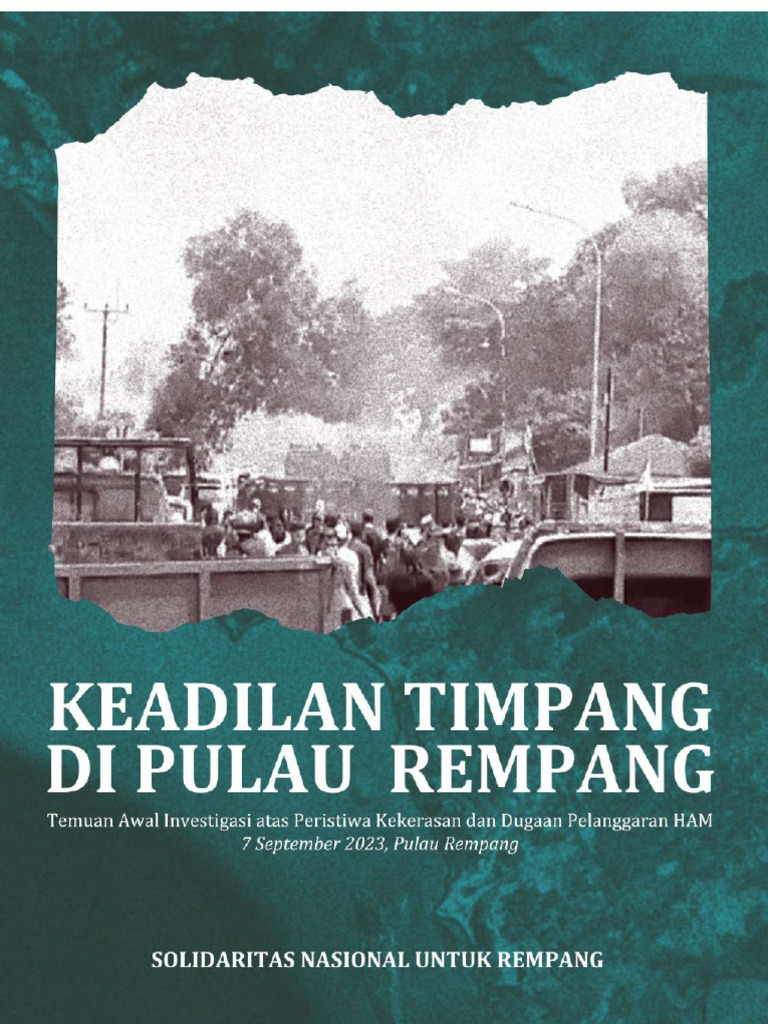 Keadilan Timpang Di Pulau Tempang - Final Temuan Awal Investigasi Atas ...