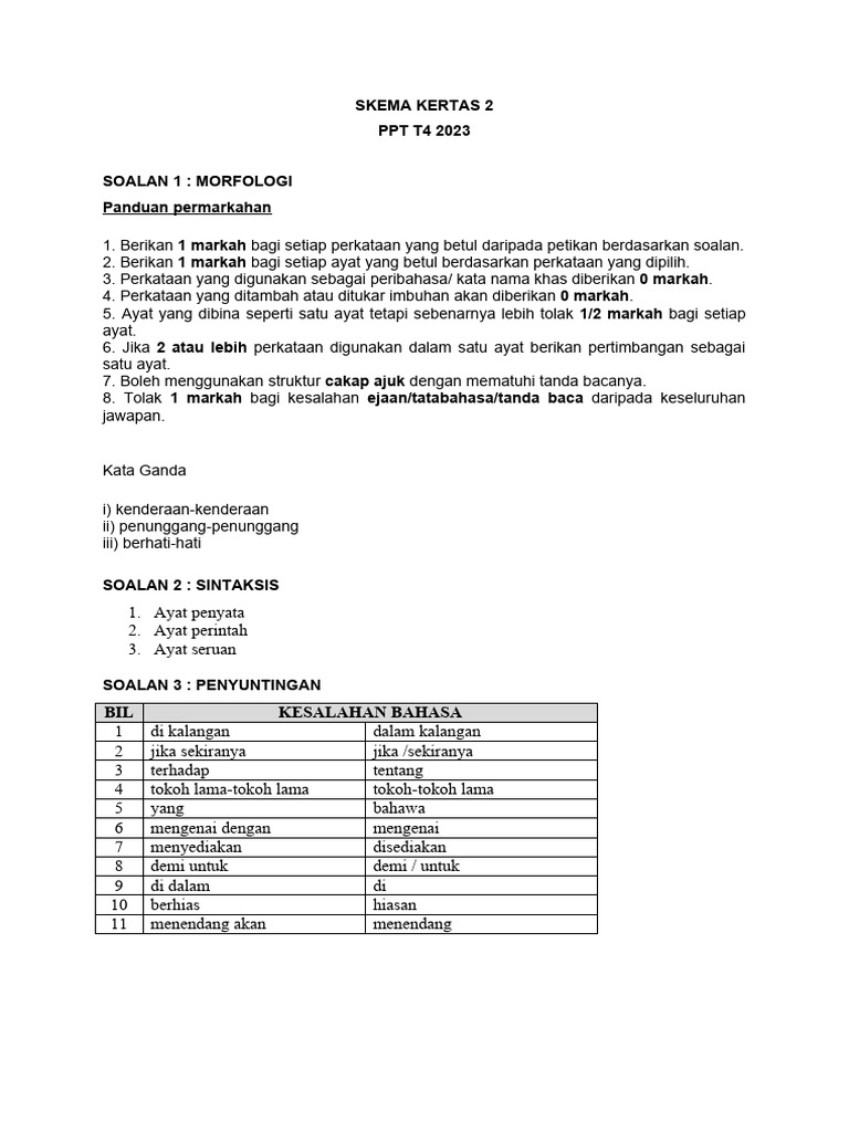 Skema PPT T4 K2 2023 | PDF