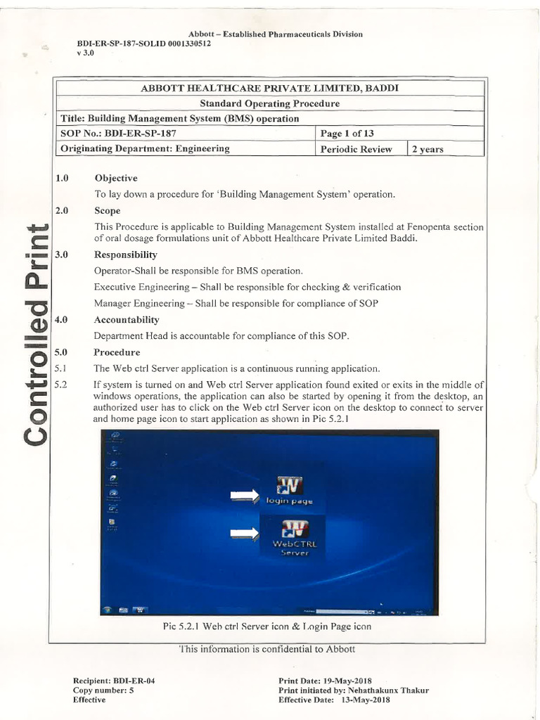 BMS operation-Baddi | PDF