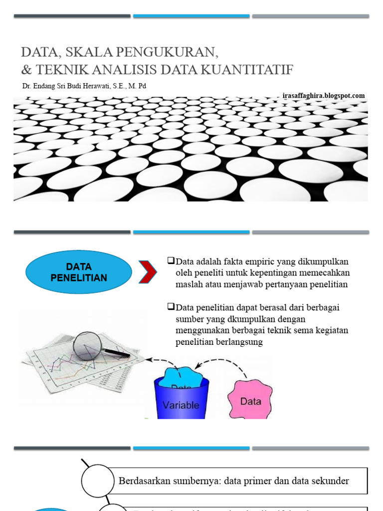 6 - DATA, SKALA PENGUKURAN, Dan Teknik Analisis Data Kuantitatif | PDF