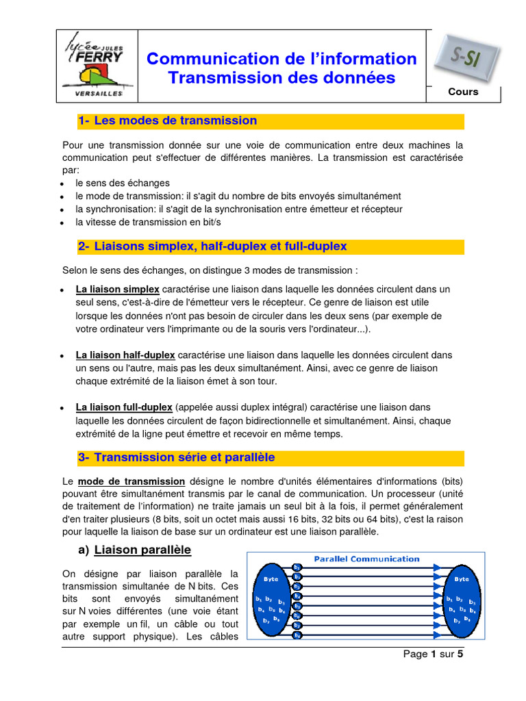 cours_trame_v4 | PDF | Télécommunications | Ingénierie informatique