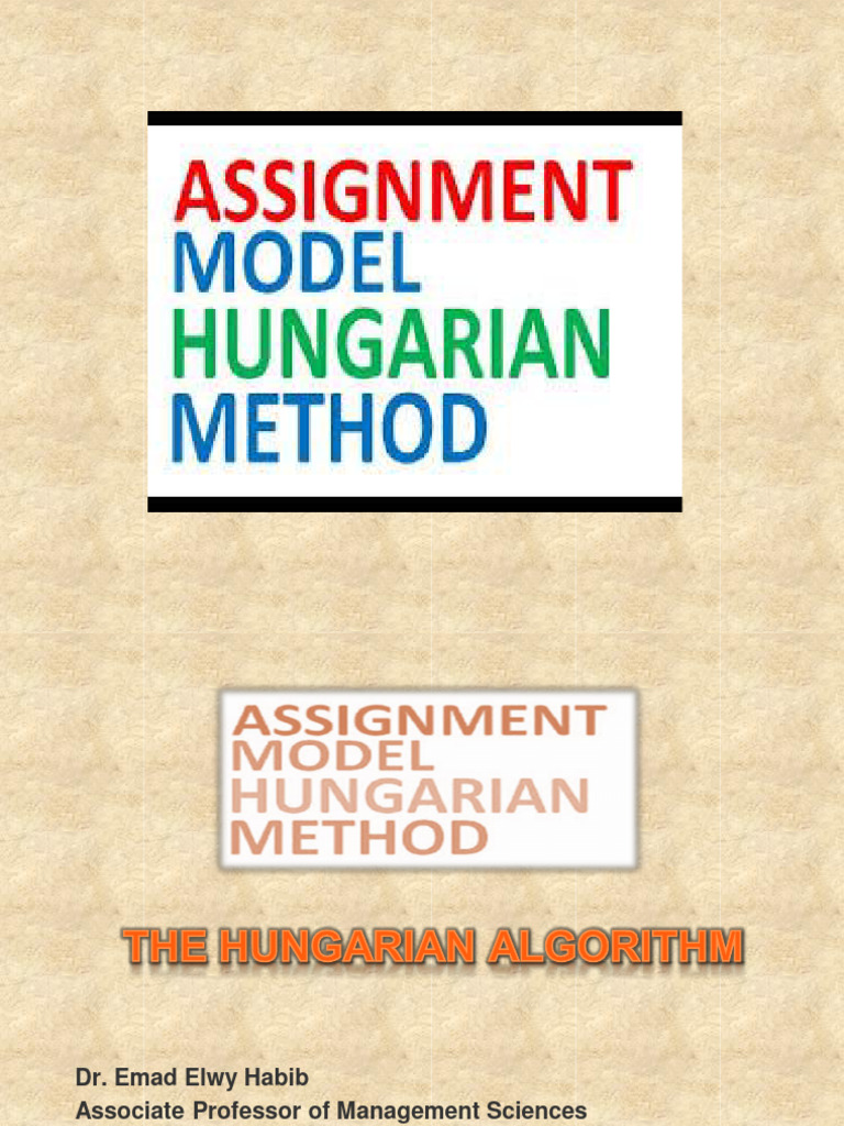 Optimal Task Assignment with Hungarian Algorithm | PDF | Mathematical Optimization | Systems ...