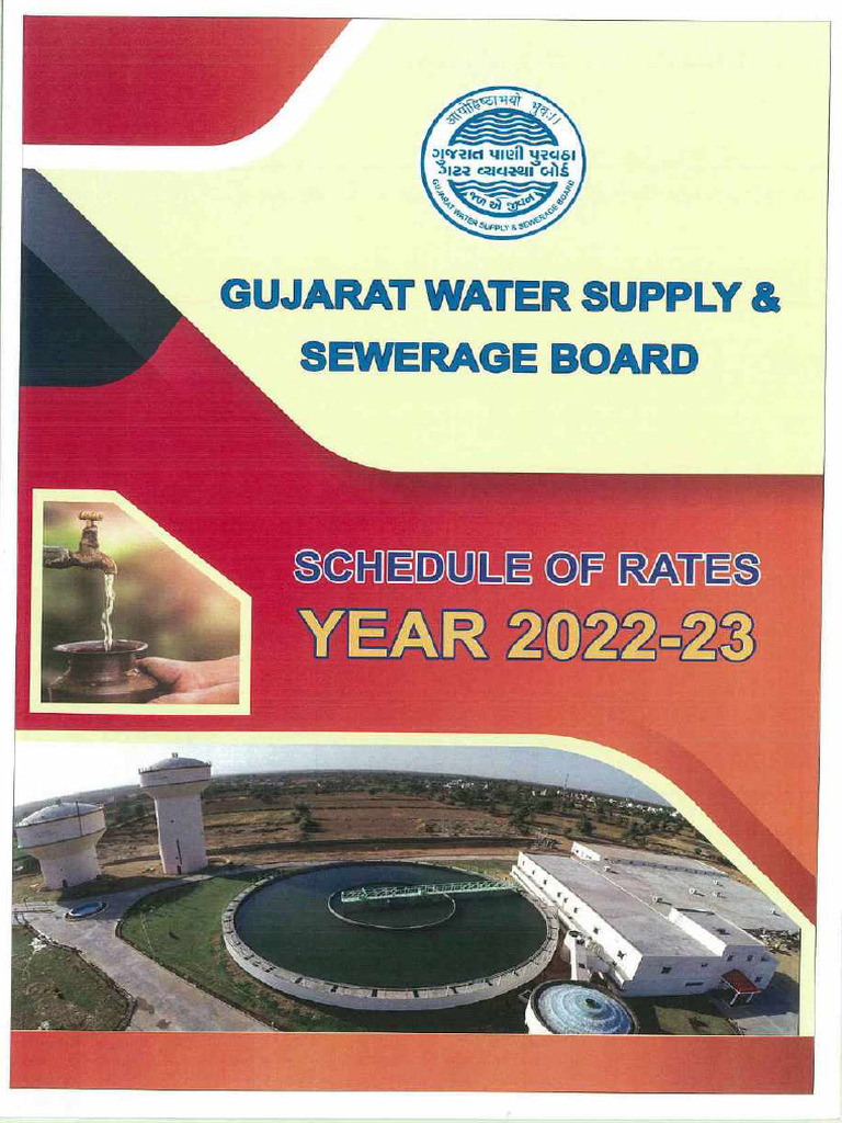 GWSSB Civil - SOR - 2022 - 23 | PDF