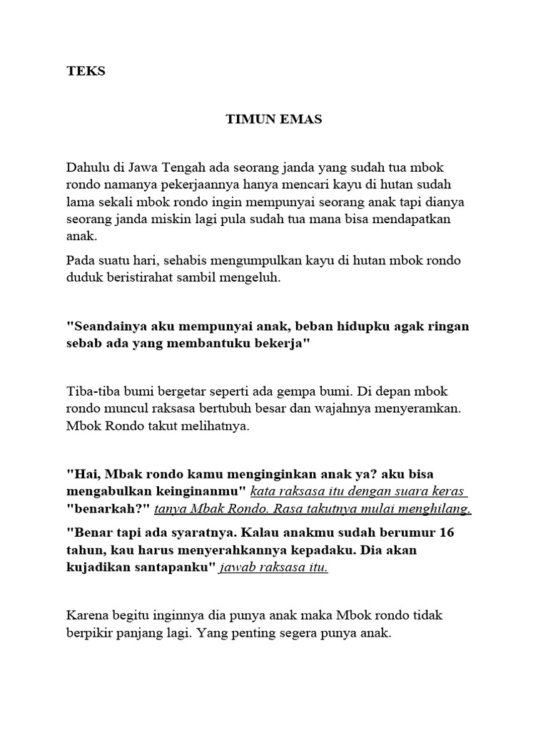 TIMUN EMAS | PDF