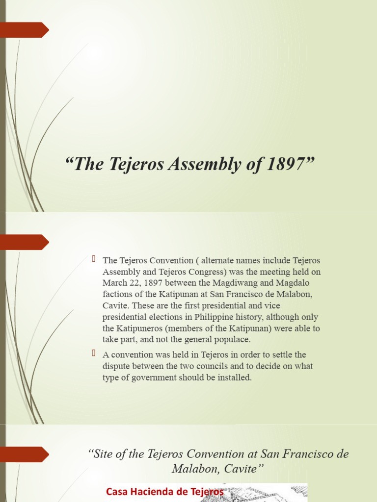 Tejeros Assembly: 1897 Election History | PDF | Philippines | Government