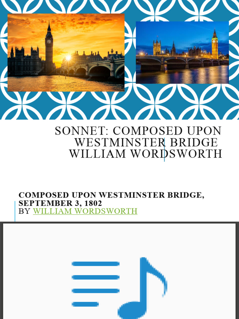 Sonnet Composed Upon Westminster Bridge | PDF | Beauty | God