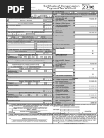 BIR Form 2316 Filled With Computation | PDF
