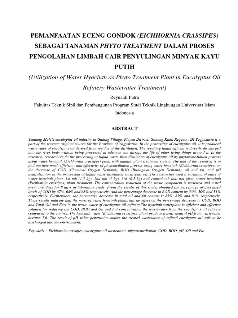 JURNAL | PDF | Water | Chemical Process Engineering