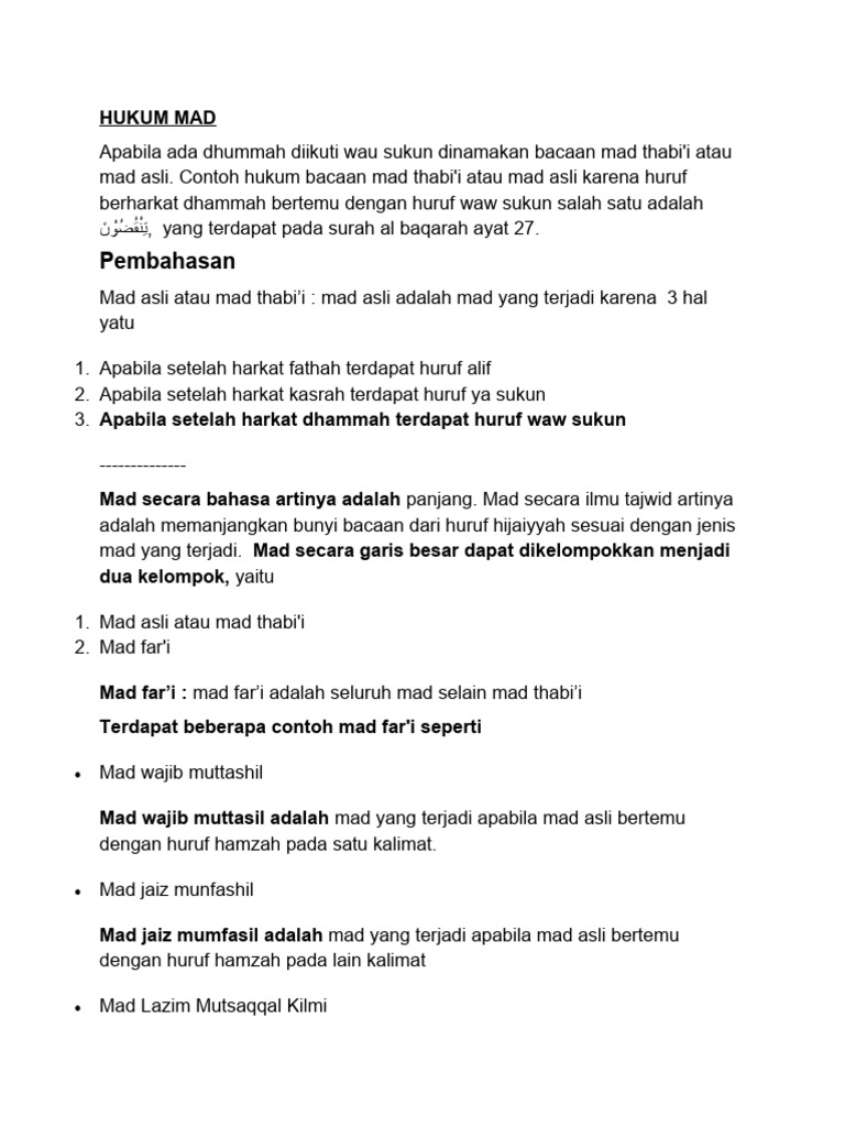 Hukum Mad | PDF