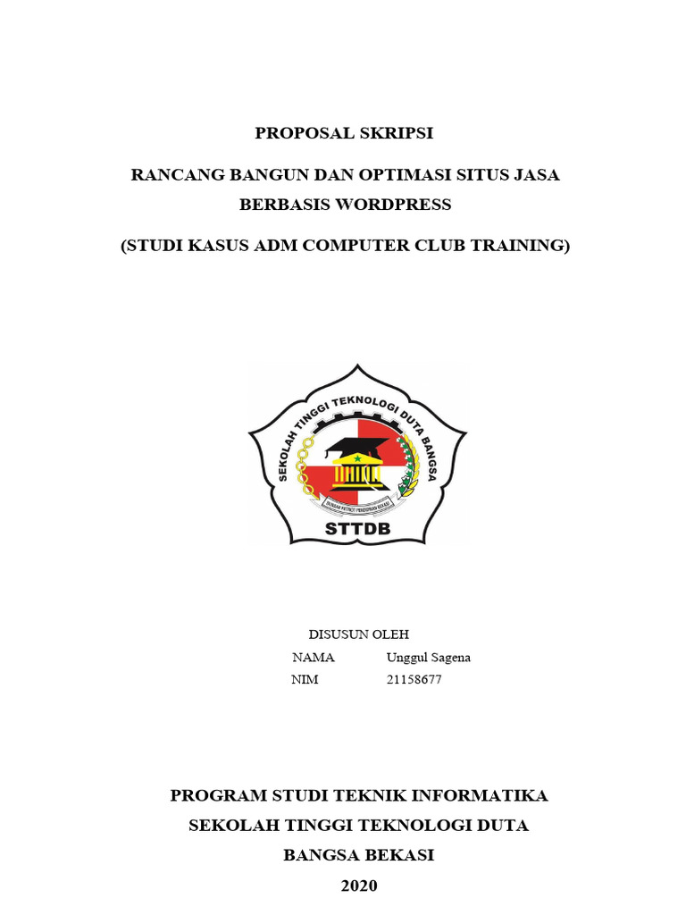 Template Skripsi STTDB | PDF