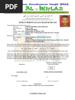 Surat Pernyataan Masuk Agama Islam | PDF