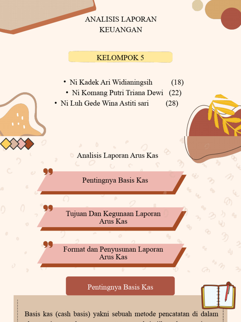 Kelompok 5 - Laporan Arus Kas - Analisis Laporan Keuangan | PDF
